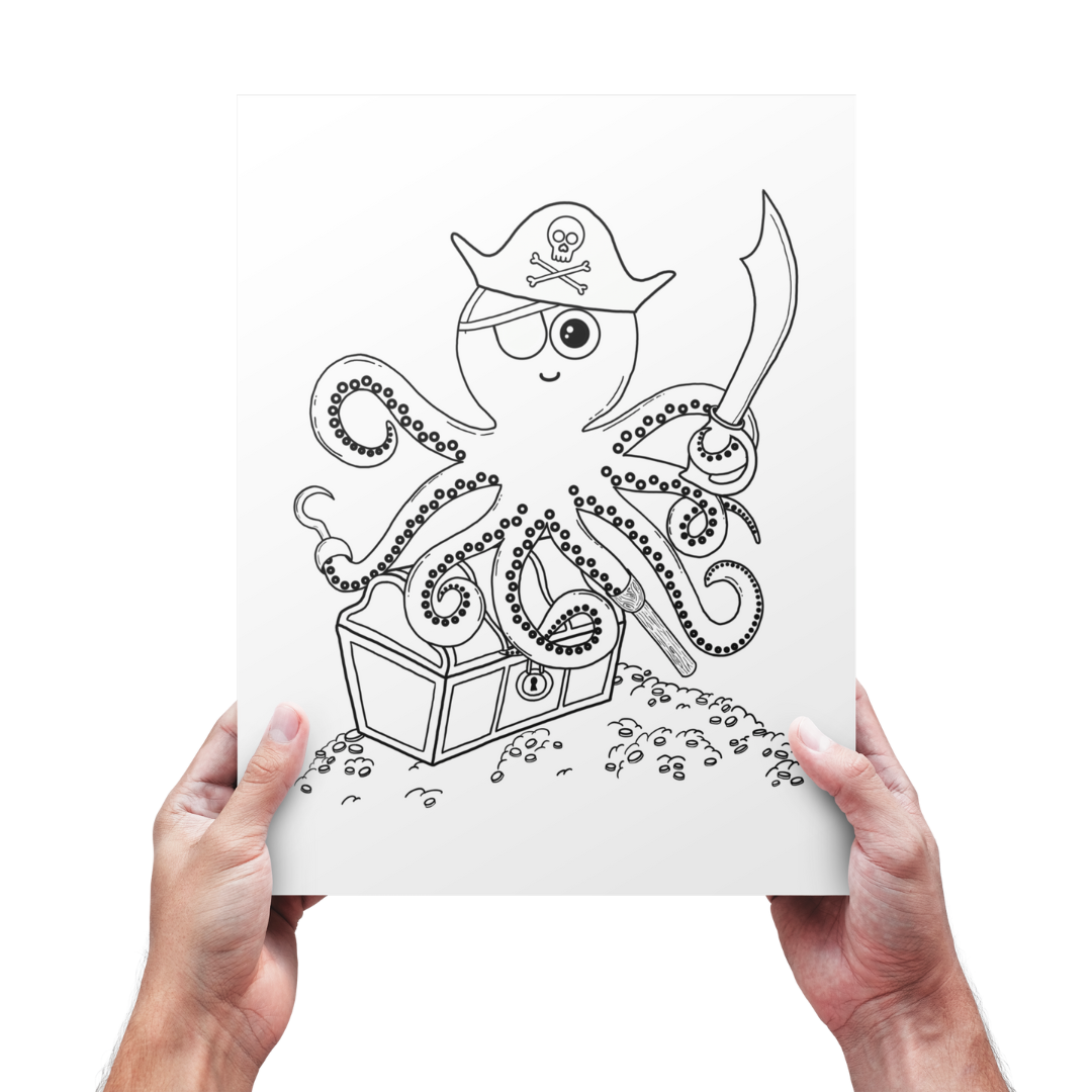 cartoon octopus coloring pages
